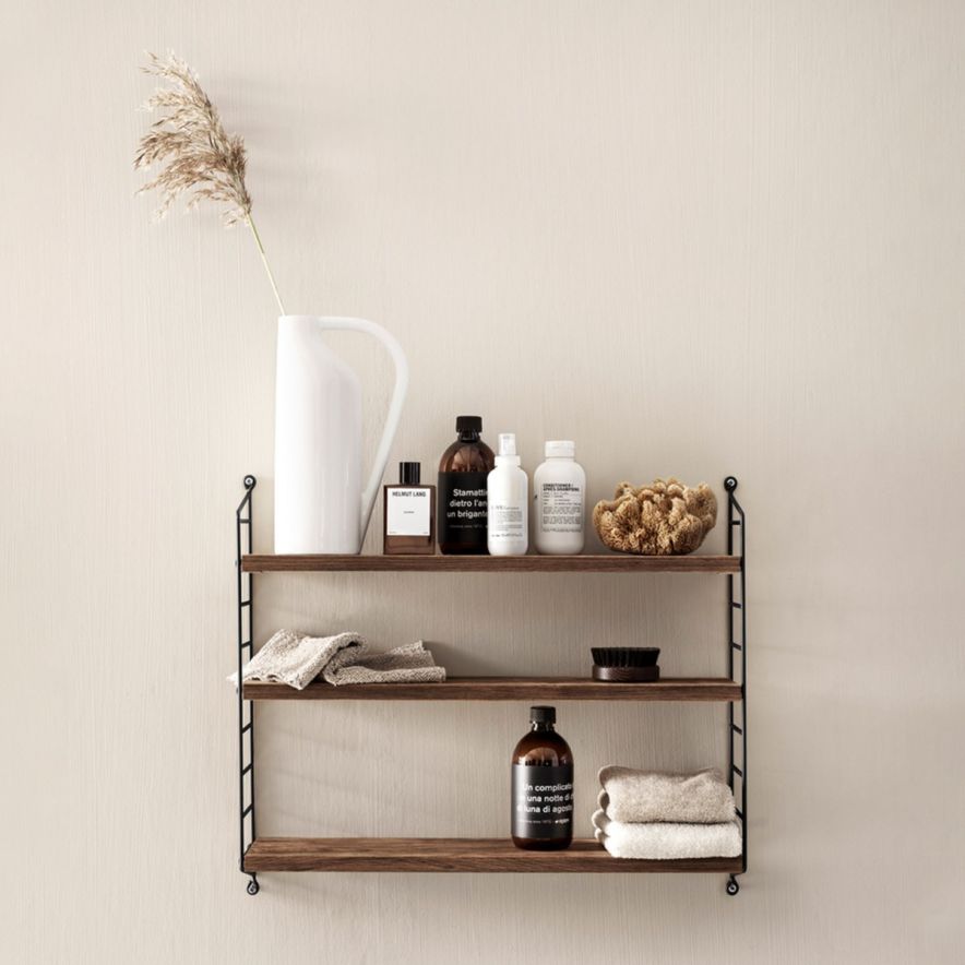 Hylla Pocket String sva/valnöt