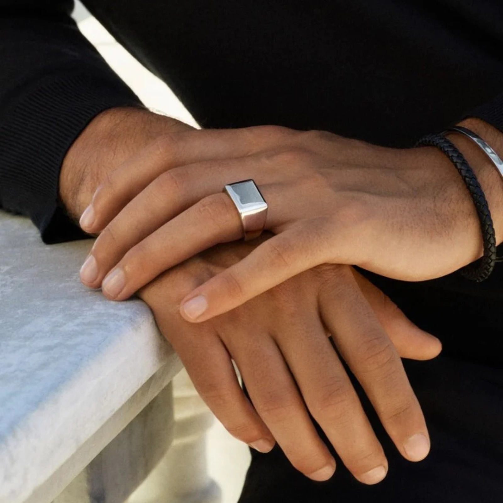 Ring Cole Signet Stål, Edblad | Handla smycken online | Designtorget.se